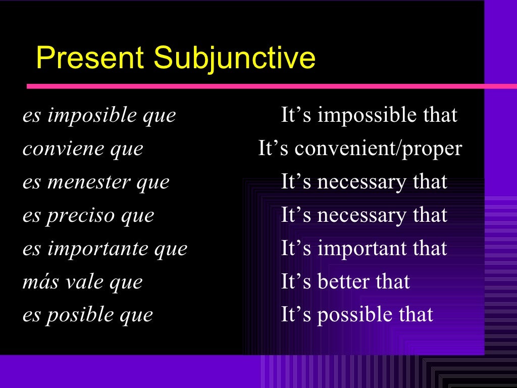 Present subjunctive