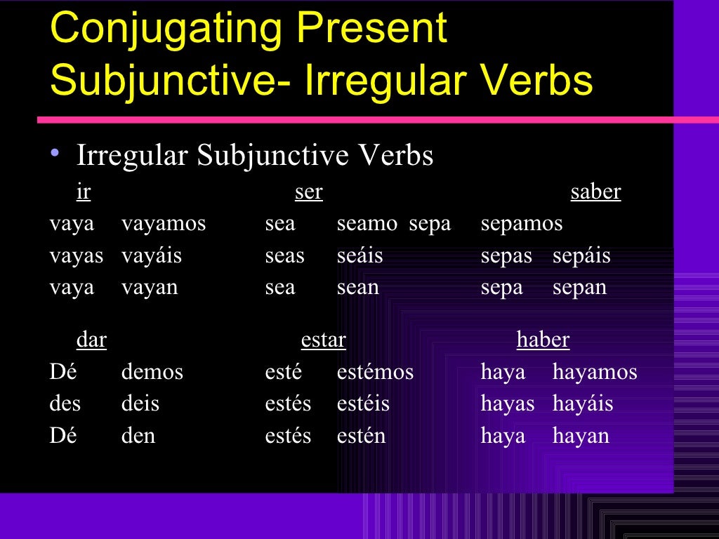 Present Subjunctive present-subjunctive