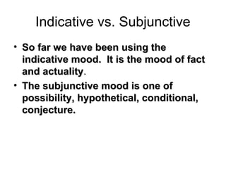 Unit Thirteen - Present Subjunctive | PPT