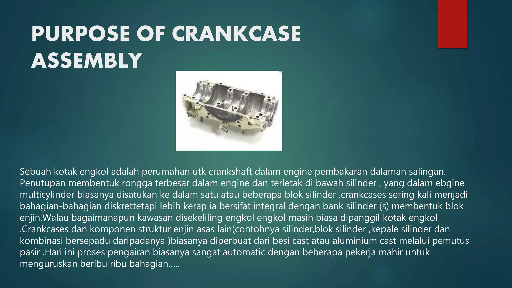 asas berkaitan komponen enjin | PPTX