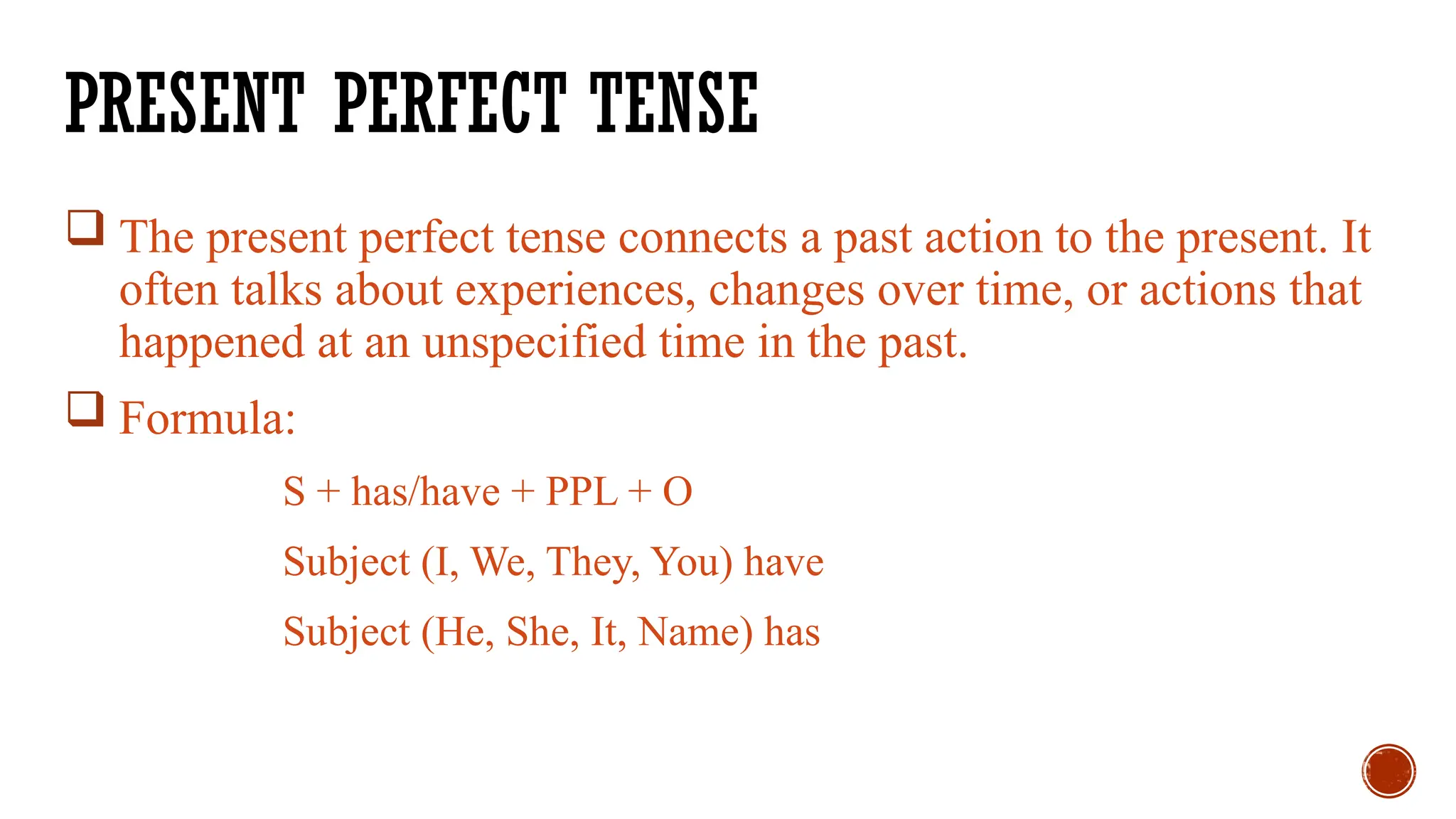 Present tense ( English grammar ) easily | PPTX