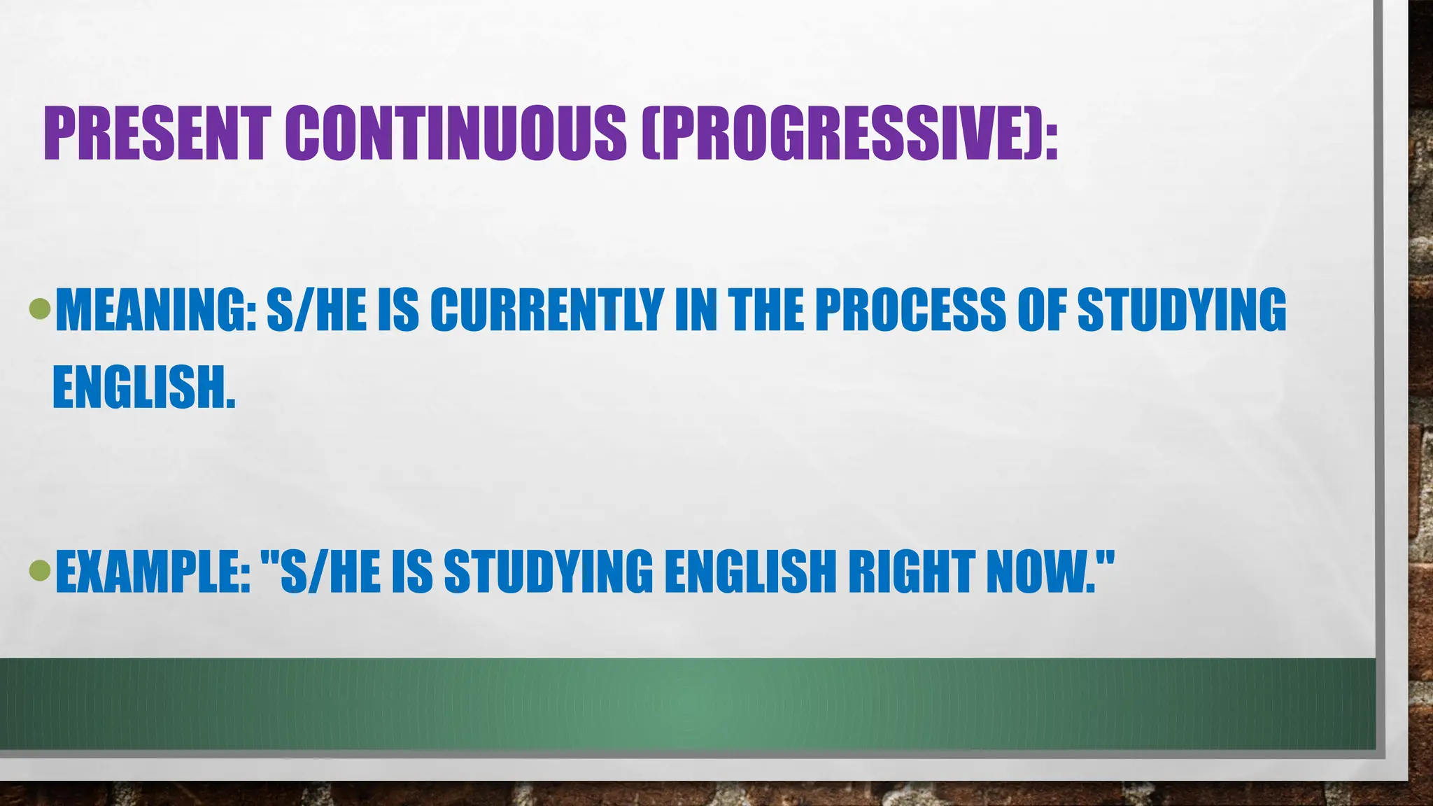 Tense-Present Tense: Simple, Progressive, Perfect, Perfect Progressive pptx | PPTX