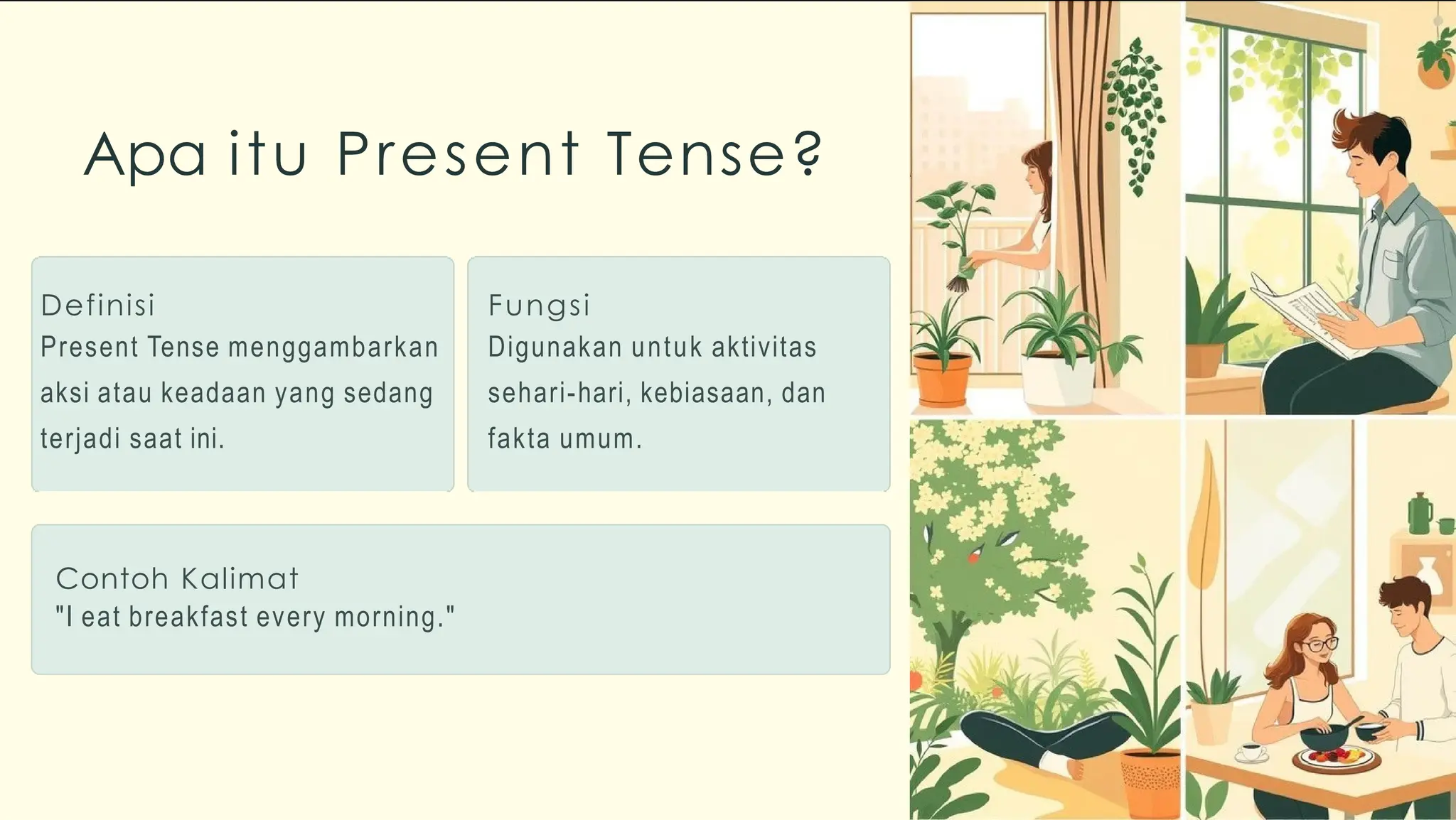 Ppt Materi Present Tense kurikulum merdeka | PPTX