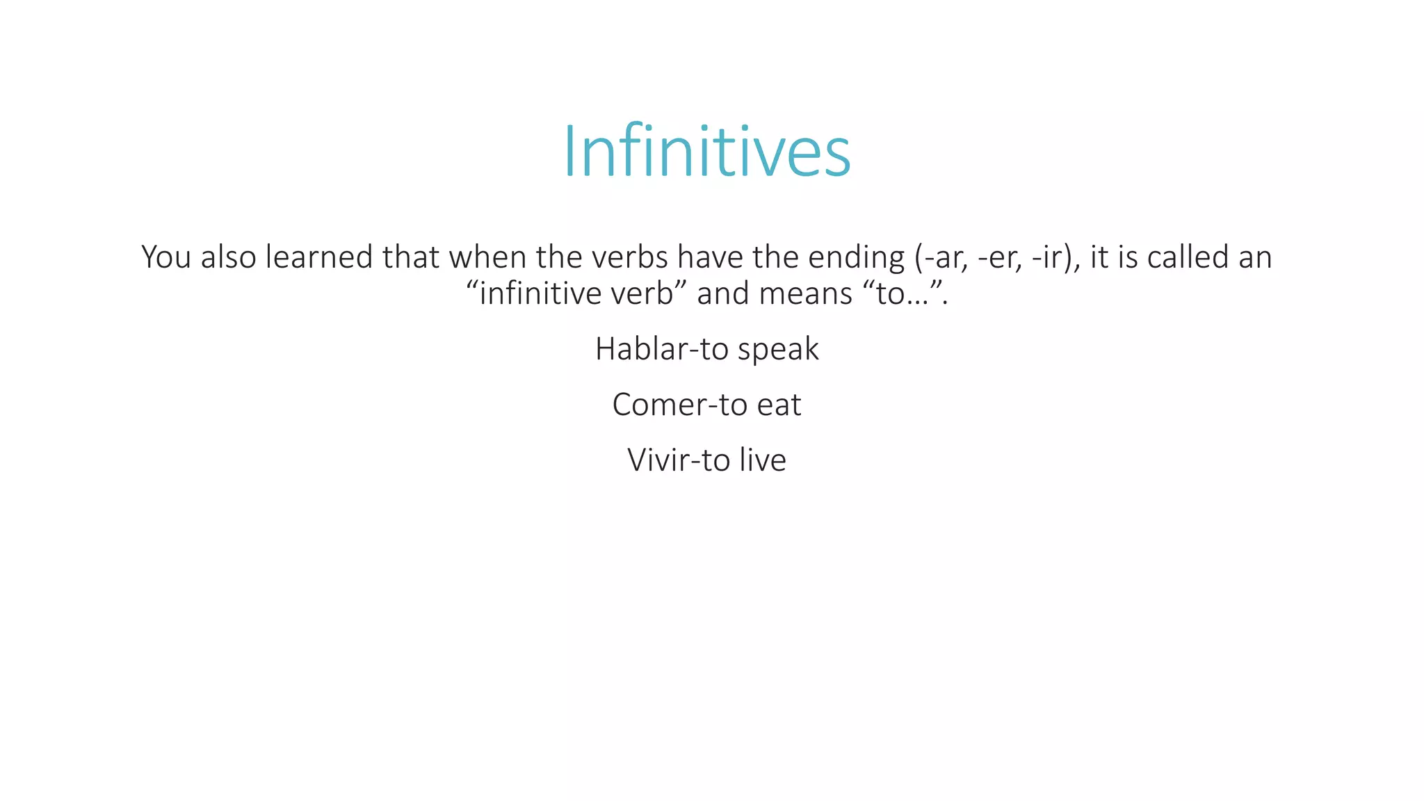 Present tense ar verbs | PPTX