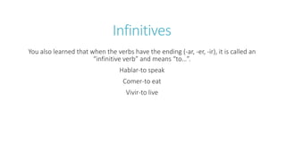 Present tense er -ir verbs | PPT