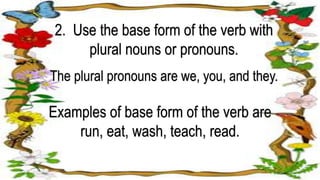 Present tense of the verb | PPT