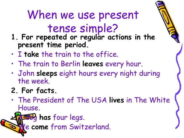 Present tense power point | PPT