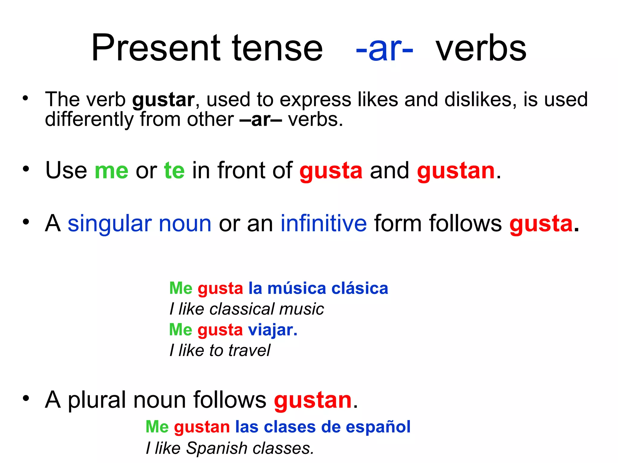 Present tense presentation | PPT