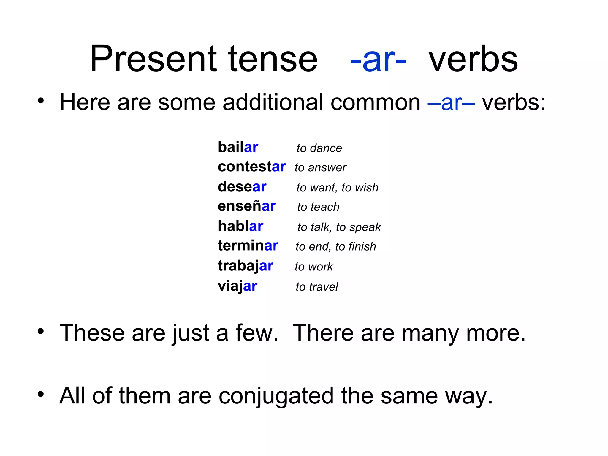 Present tense presentation | PPT