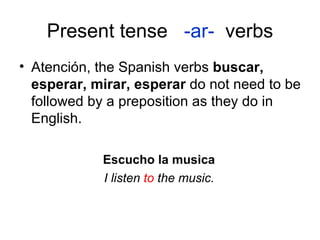 Present tense presentation | PPT