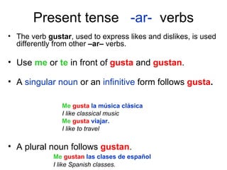 Present tense presentation | PPT
