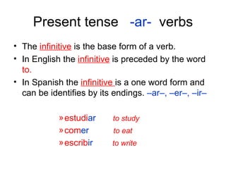 Present tense presentation | PPT