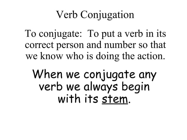 Present Tense Regular -Ar Verbs | PPT