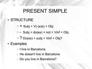 Present tenses | ODP