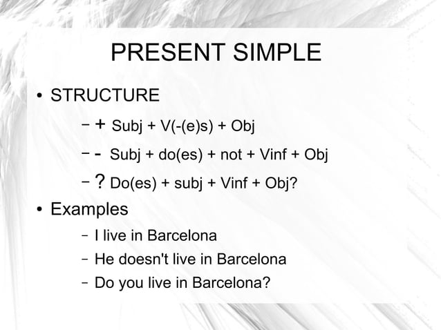 Present tenses | ODP