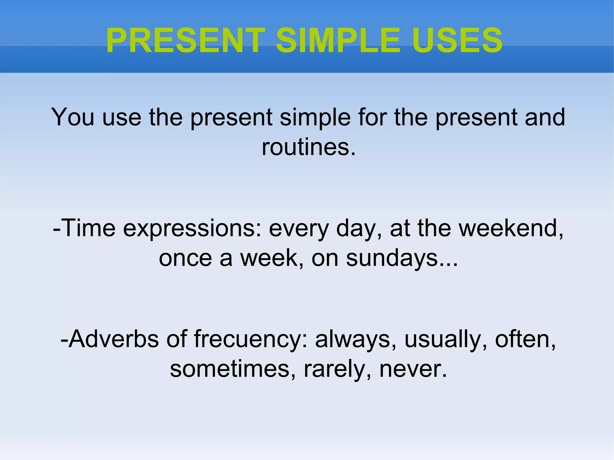 Present tenses | ODP