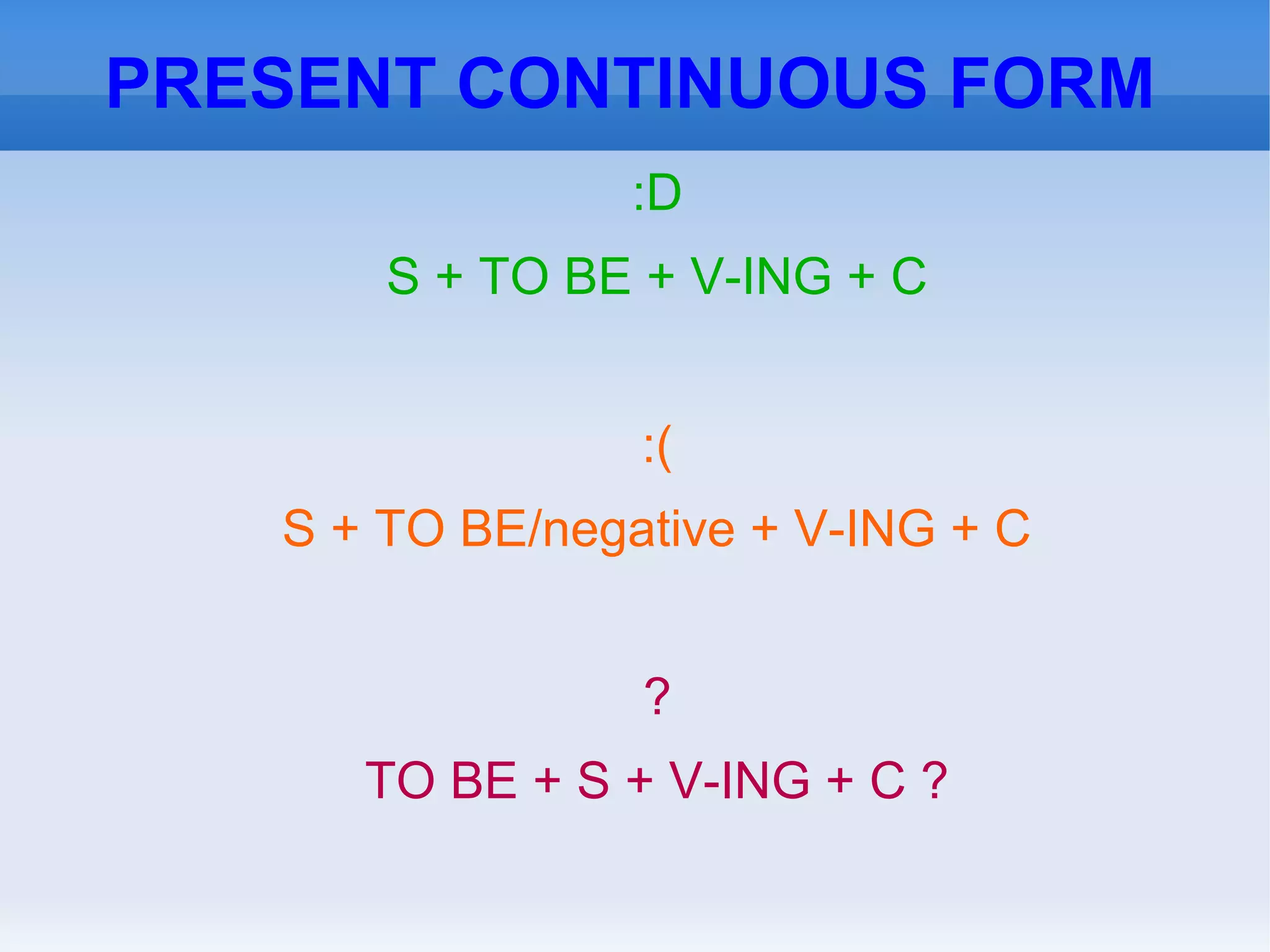 Present tenses | ODP