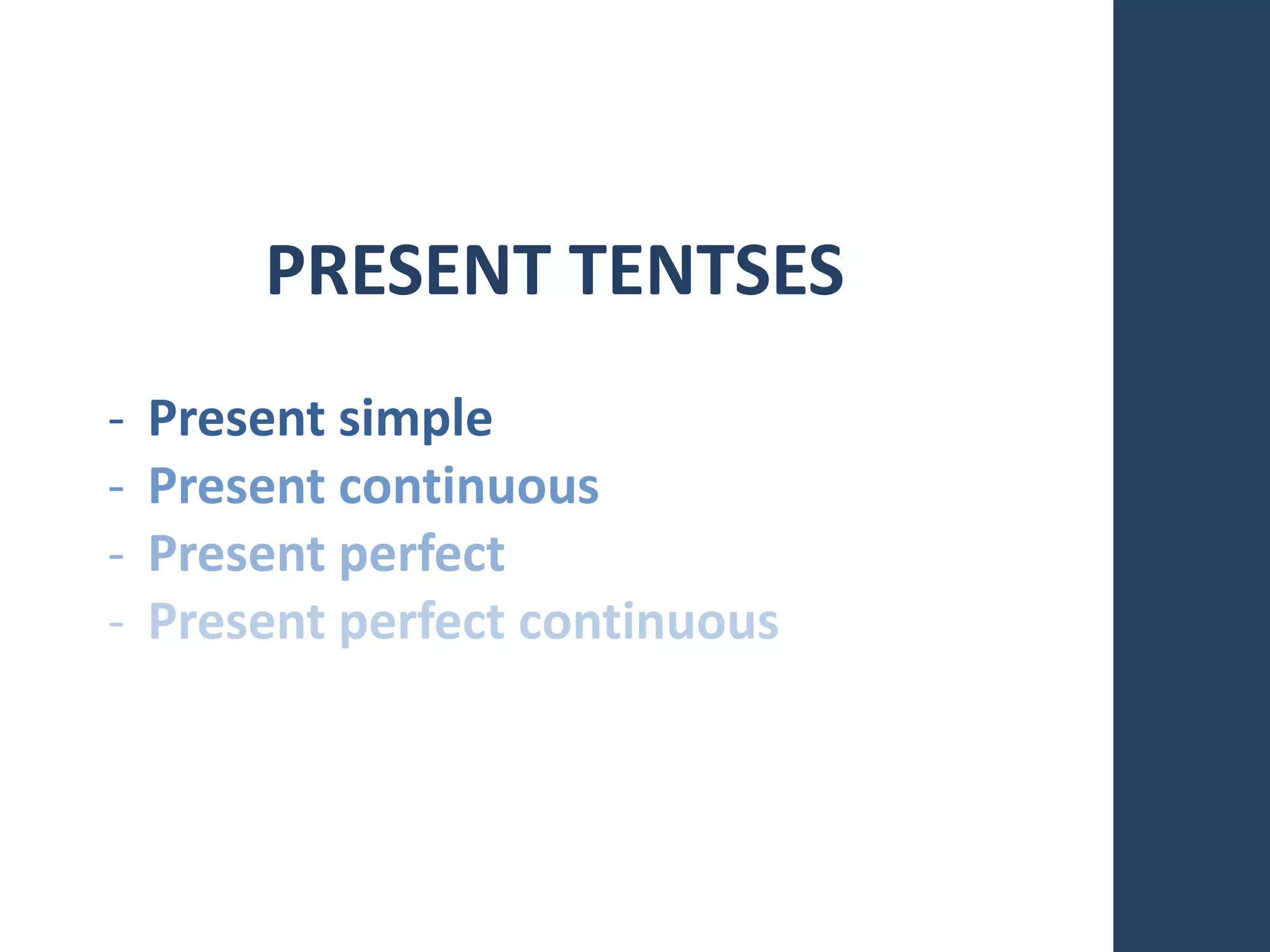 Present tenses | PPTX