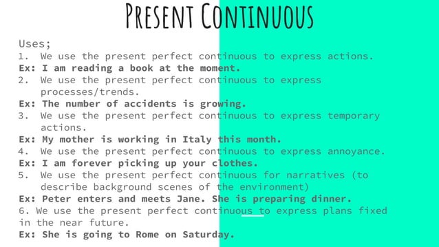 Presentation of the Present Tenses. | PPT