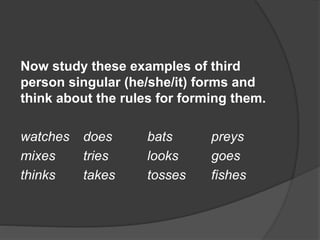 Overview of Present Tenses | PPTX