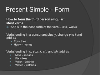 Overview of Present Tenses | PPTX