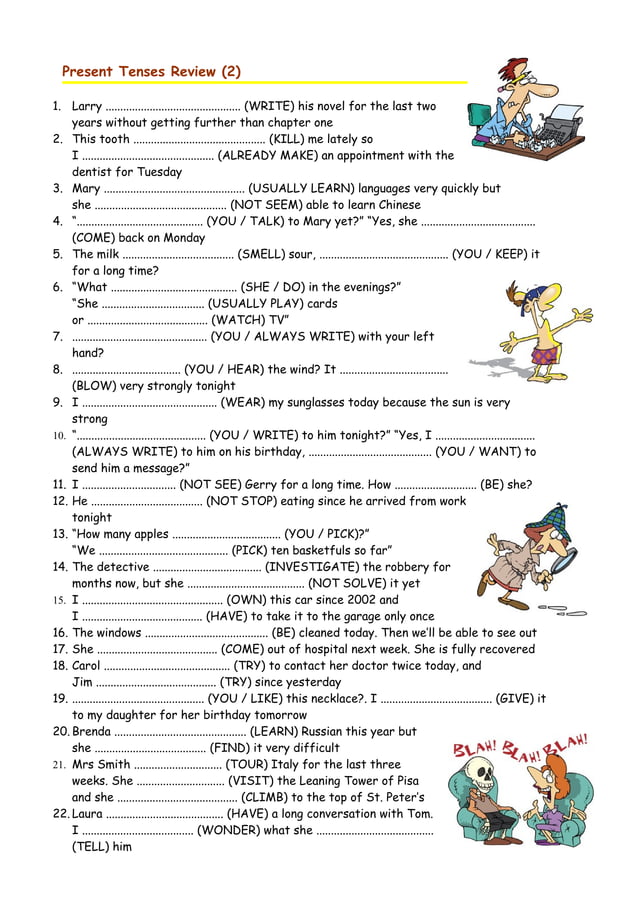 Present tenses review | DOC