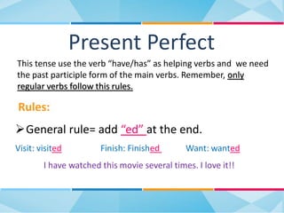 Present tenses spelling rules | PDF