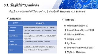 ການກວດສອບຮັບຮູຸ້ໃບໜຸ້າ ແລະ ສະແດງຂ ໍ້ມູນບັດປະຈ າຕົວໂດຍໃຊຸ້ເທັກນິກຂອງ HOG ...