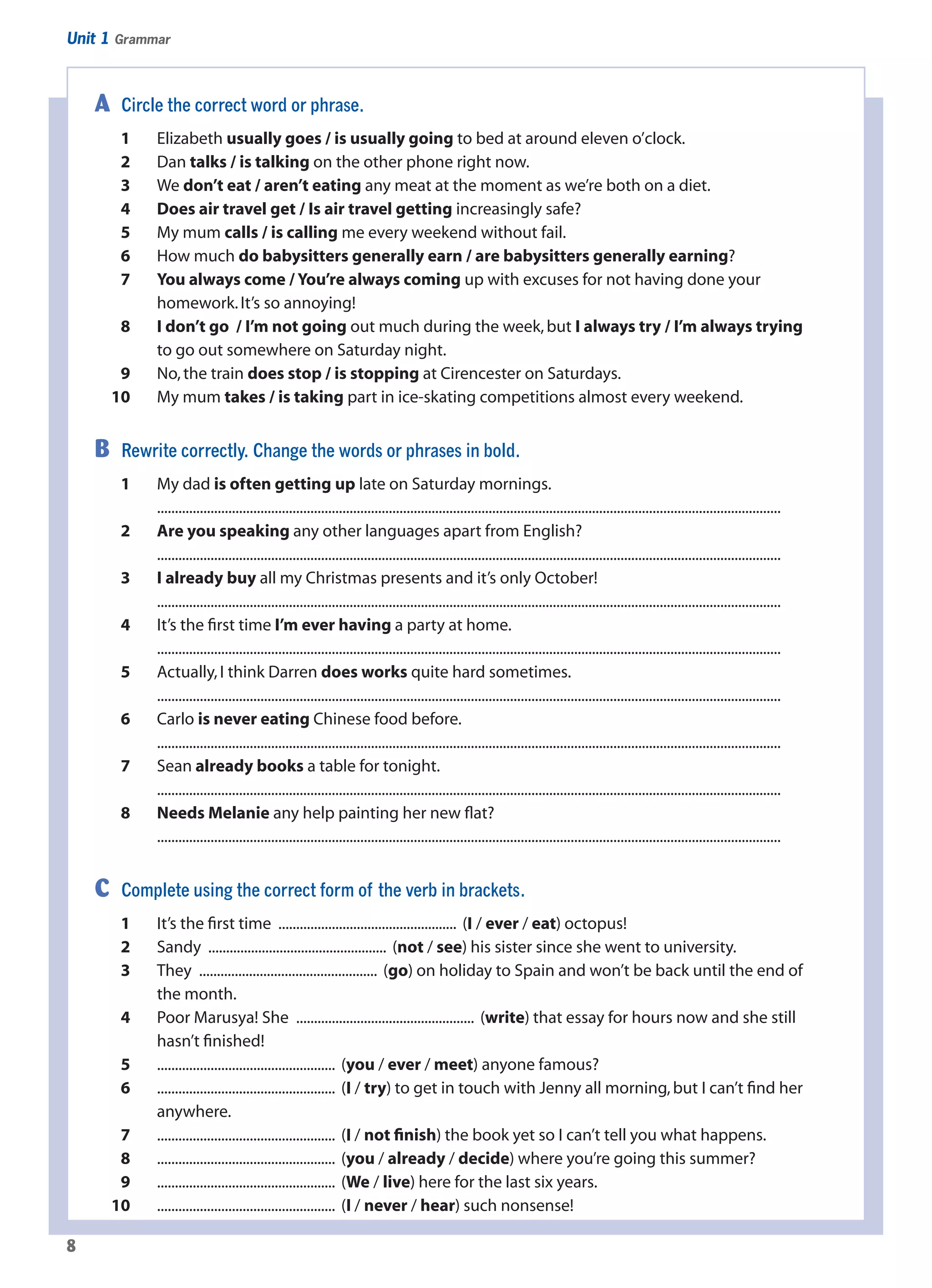 Present time present_simple_present_cont | PDF