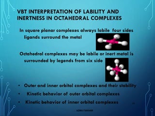 labile and inert complexe stable and unstable complex | PPTX