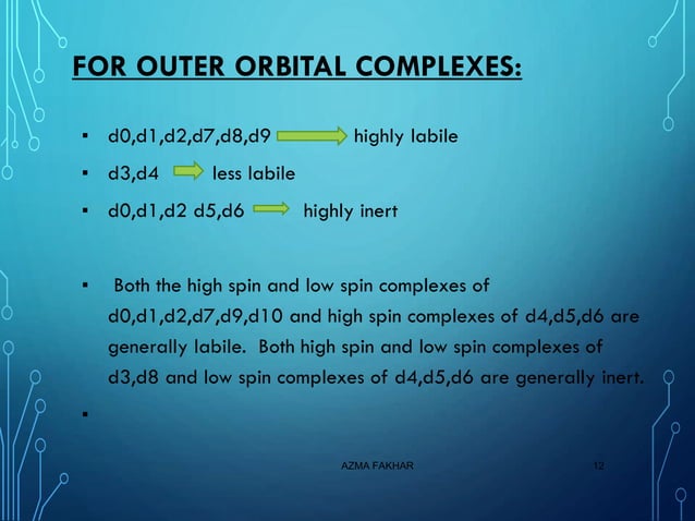 labile and inert complexe stable and unstable complex | PPTX ...
