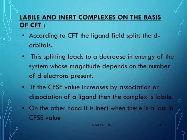 labile and inert complexe stable and unstable complex | PPTX ...