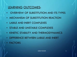 labile and inert complexe stable and unstable complex | PPTX