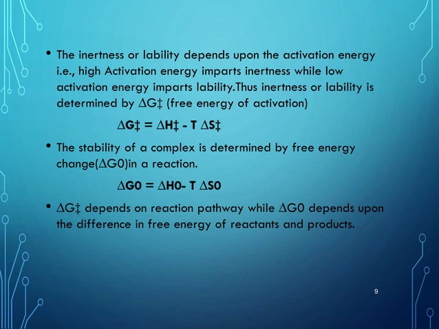 labile and inert complexe stable and unstable complex | PPTX ...
