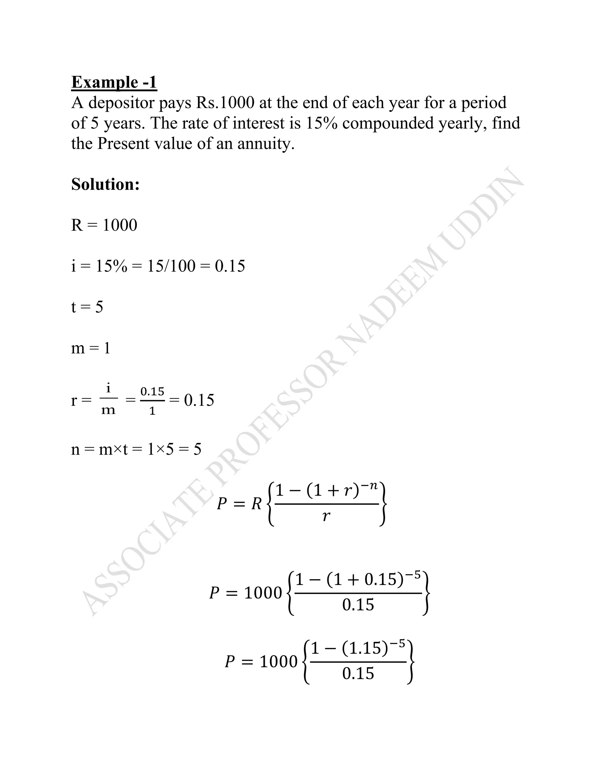 Present value of ordinary annuity | PDF