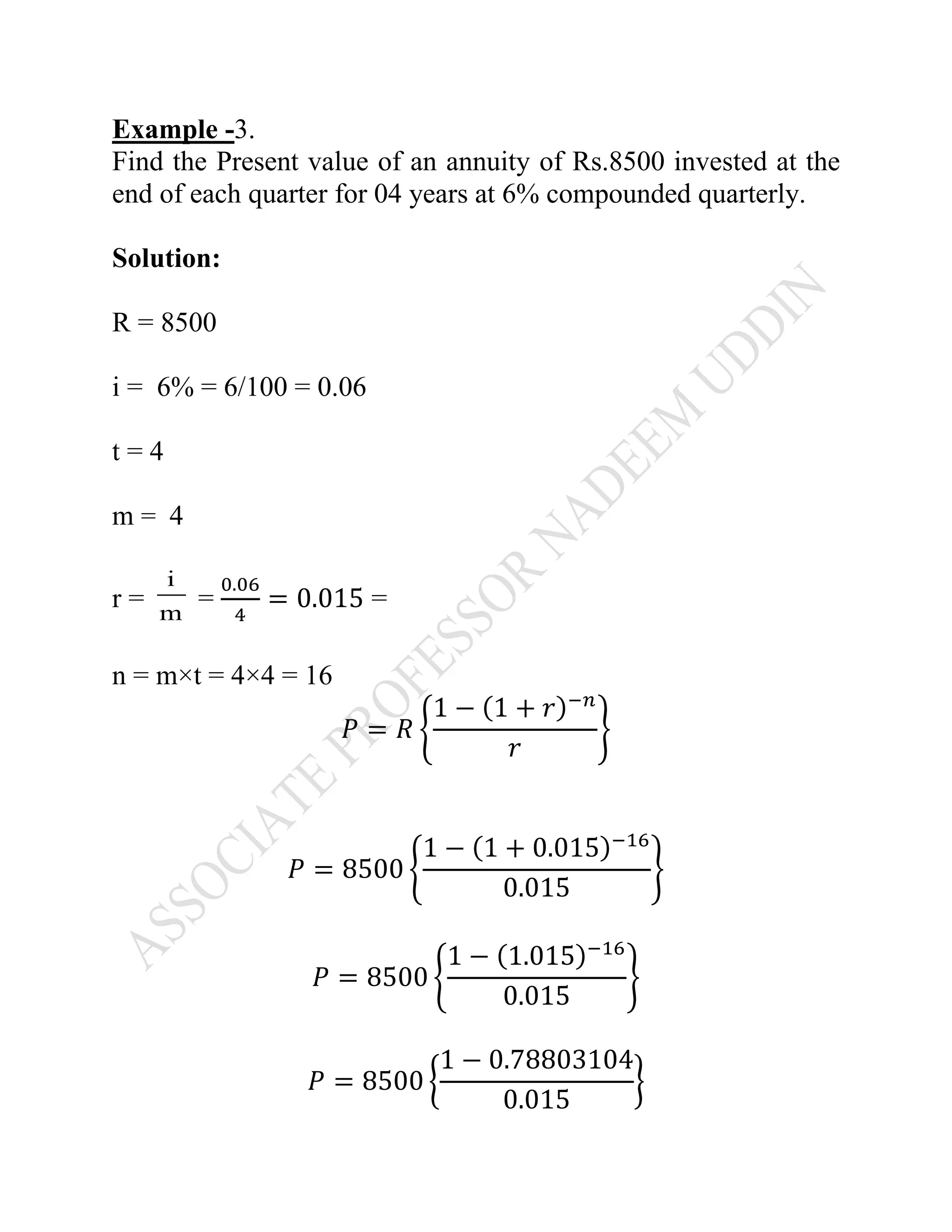 Present value of ordinary annuity | PDF