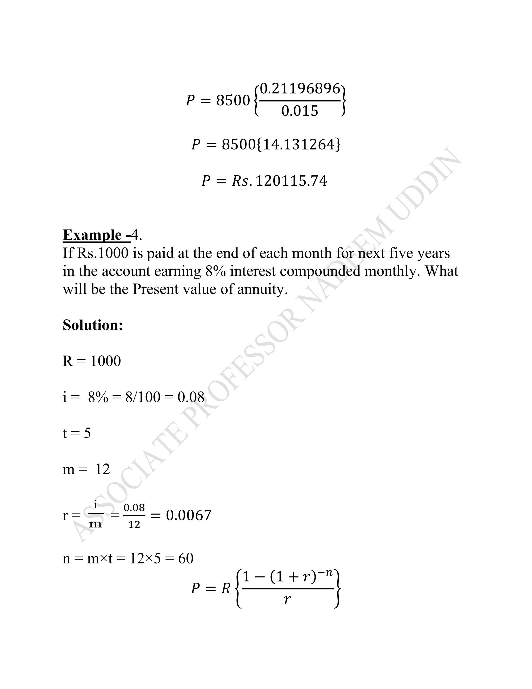 Present value of ordinary annuity | PDF