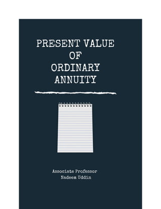 Present value of ordinary annuity | PDF
