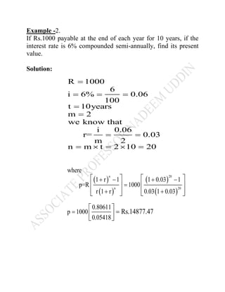 Present value of ordinary annuity | PDF