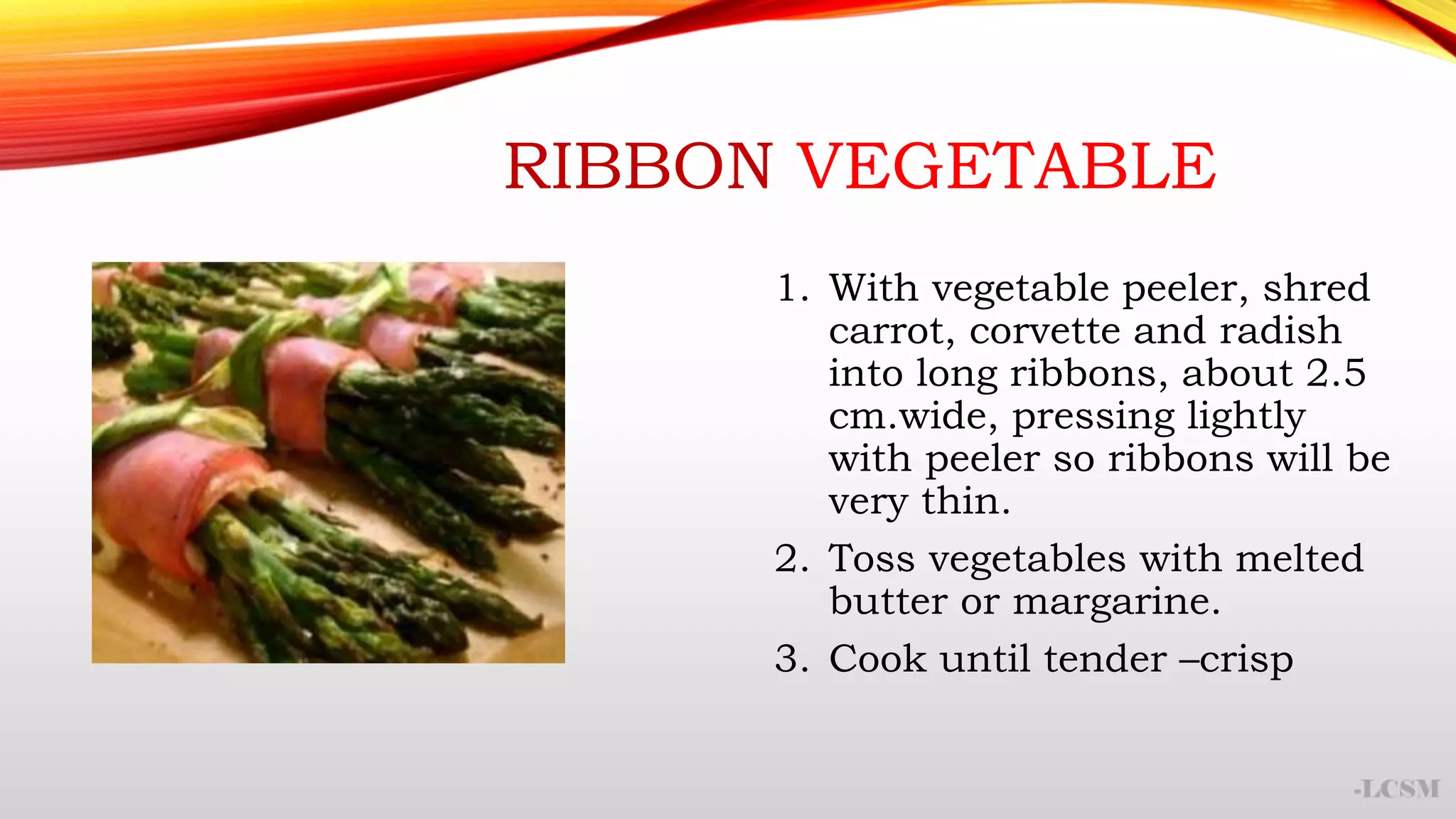 Present Vegetable Dishes | PPTX