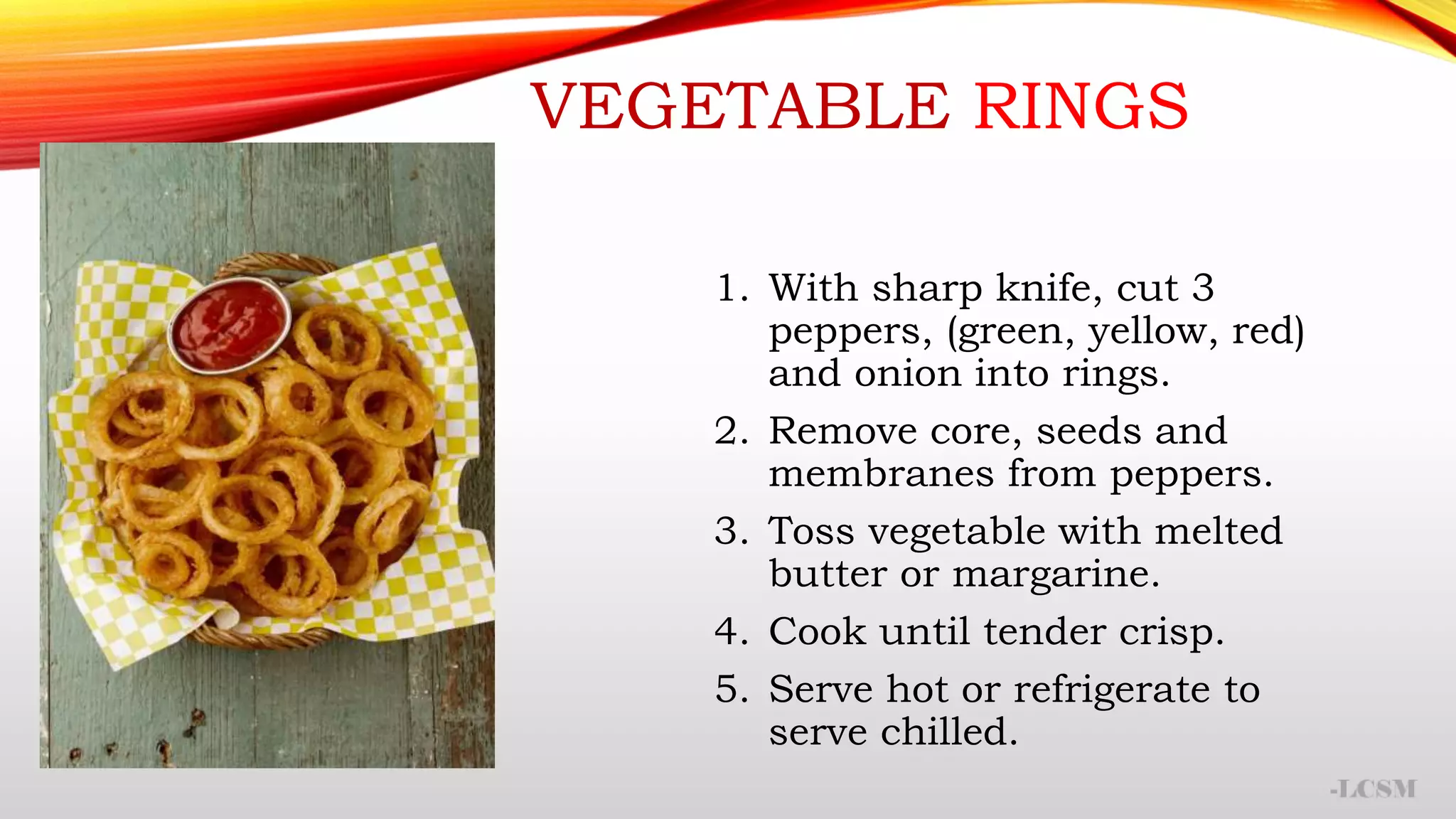 Present Vegetable Dishes | PPTX