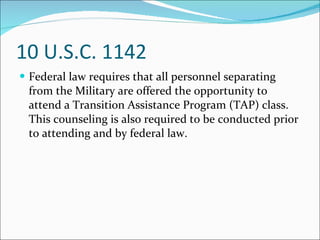 Preseparation counseling dd form 2648 | PPT