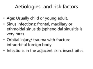 Preseptal and orbital cellulitis MD5 by Noel | PPTX