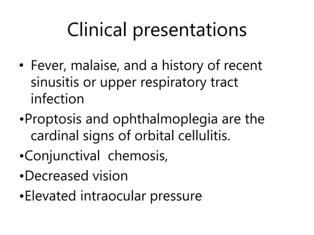 Preseptal and orbital cellulitis MD5 by Noel | PPTX