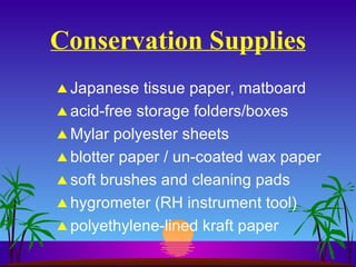 Preservation strategies for Library and Archival Resources | PPT