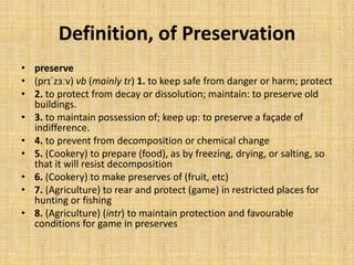 Preservation and archiving unit 1 | PPTX