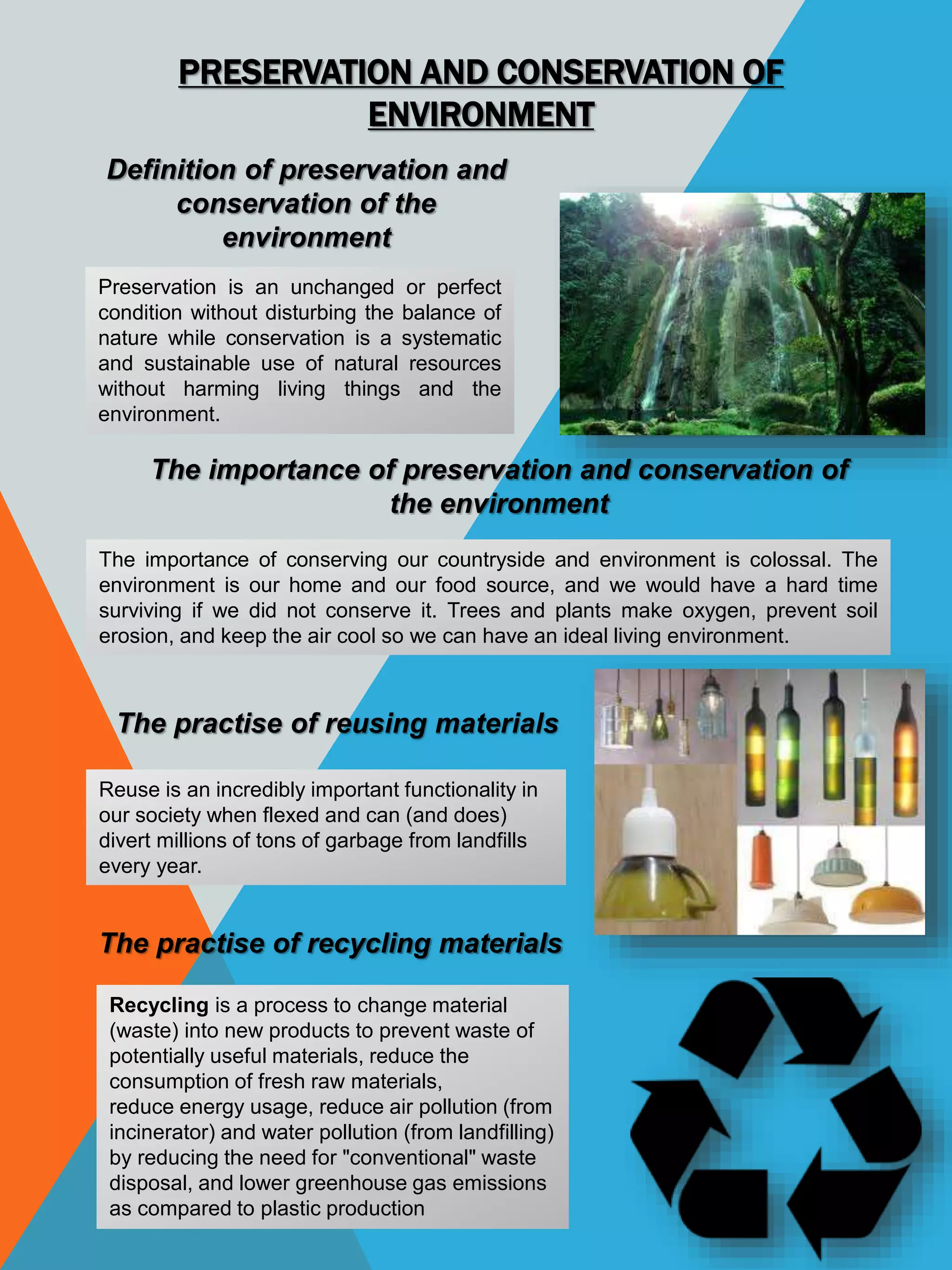 Preservation and conservation of environment | PPTX