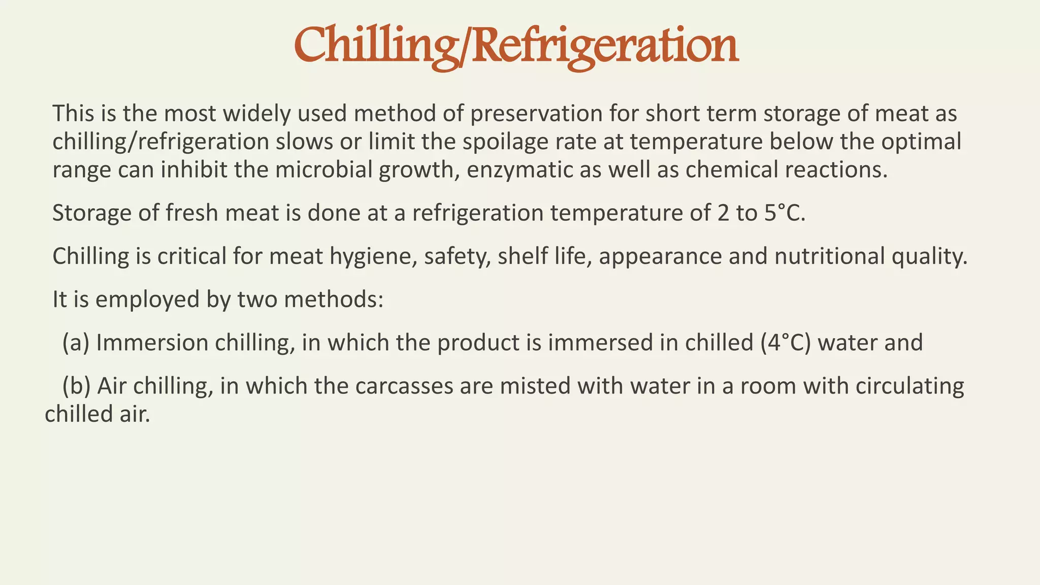 Preservation of meat and its method | PPTX