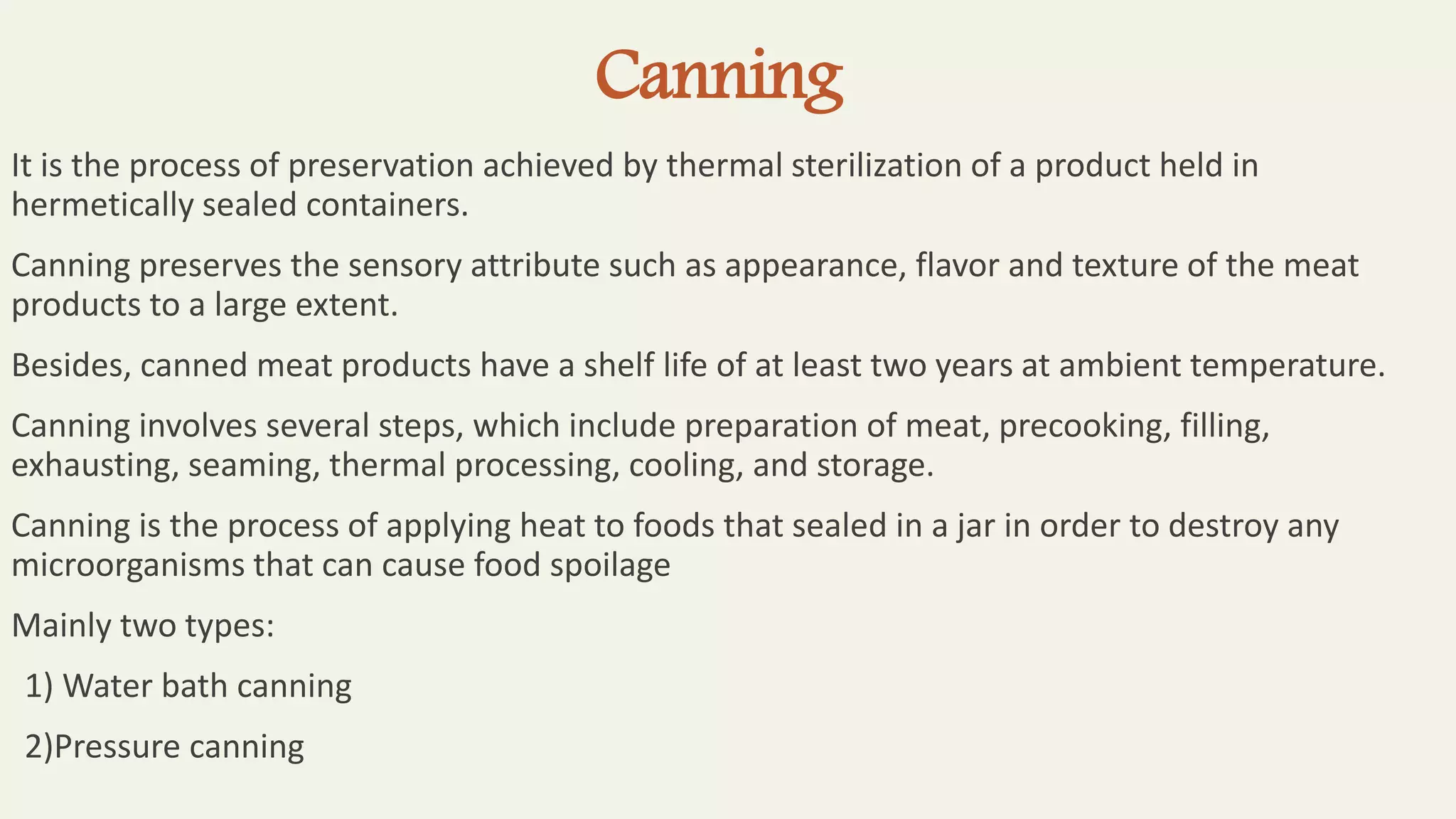 Preservation of meat and its method | PPTX