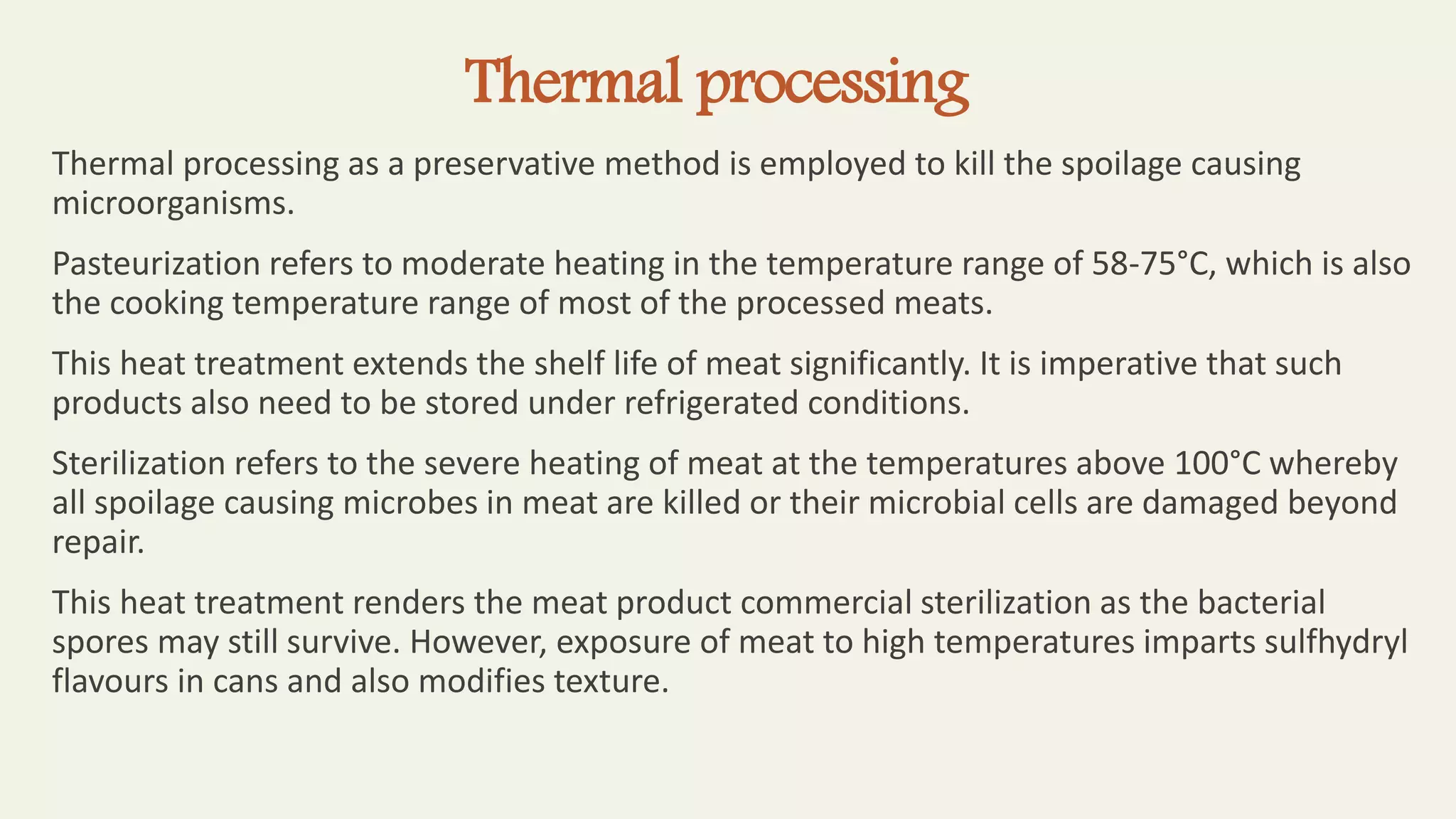 Preservation of meat and its method | PPTX